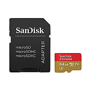 SanDisk Extreme 64GB microSDXC UHS-I Card with Adapter - SDSQXVF-064G-GN6MA