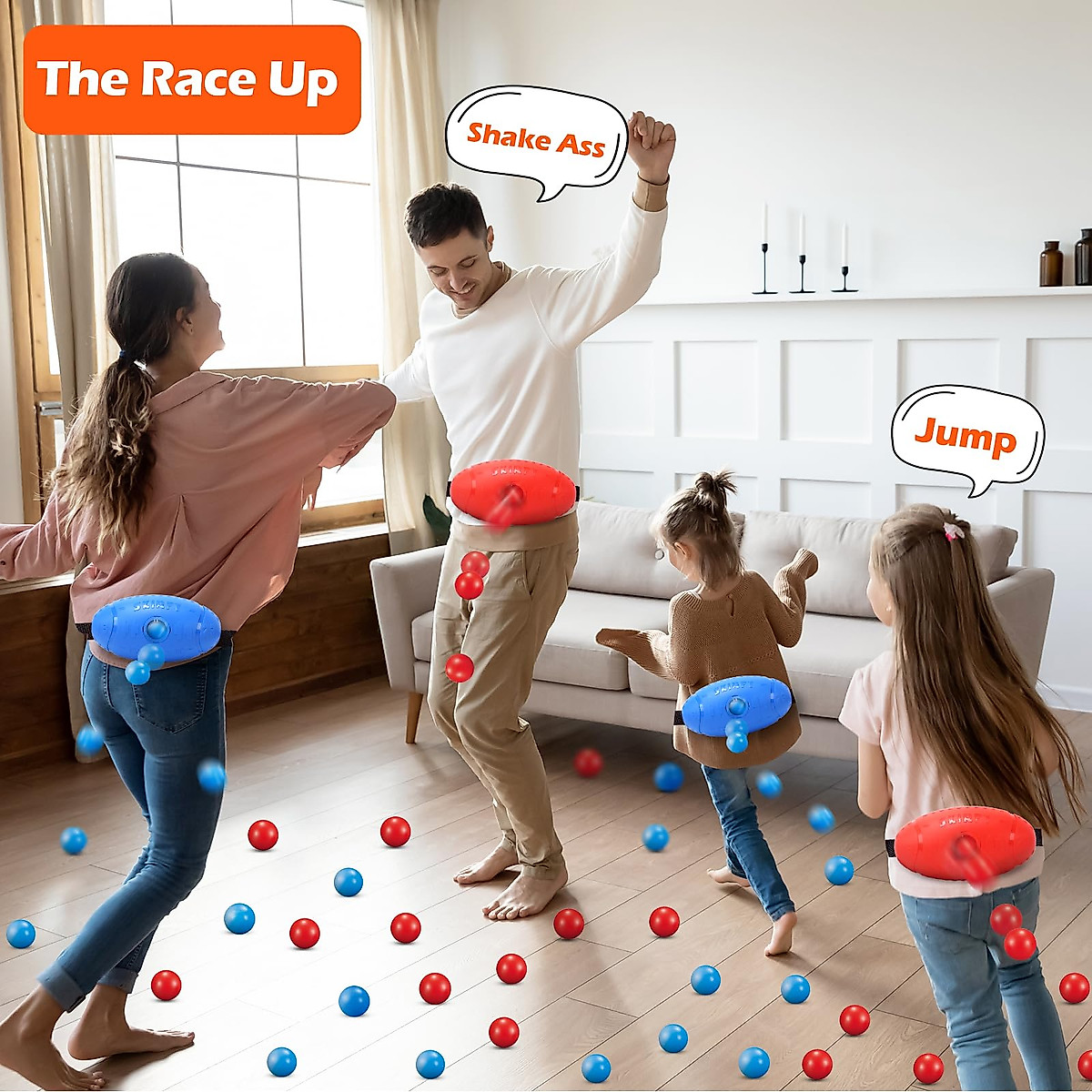 Skirfy Party Shaking Swing Balls Game Set for Kids Adults,Backyard Family Toy with 40 Balls, Birthday Games Outdoors Indoors Bachelorette Party Games for Boys and Girls Age 5 6 7 8 9+