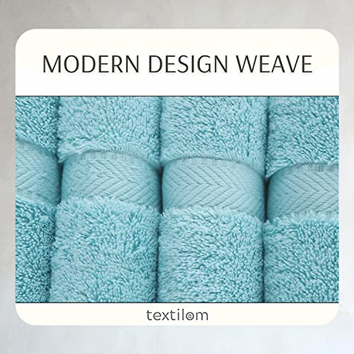 TEXTILOM 100% Turkish Cotton 3 Pcs Bath Towel Set, Luxury Bath Towels for Bathroom, Soft & Absorbent Bathroom Towels Set ( 1 Bath Towel, 1 Hand Towel, 1 Washcloth )- Aqua