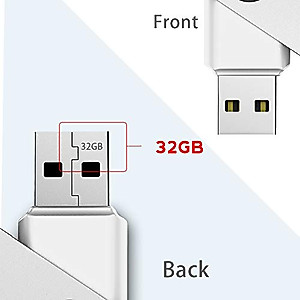MOSDART 32GB USB 2.0 Flash Drive 5 Pack Swivel Bulk FAT32 Thumb Drives Jump Drive Zip Drive Memory Sticks with Led Indicator,Black/Blue/Red/White/Green (32 GB, 5Pack Mix Color)