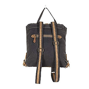 Myra Bag Artist's Impression Upcycled Canvas & Leather Backpack S-1333