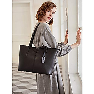 BOSTANTEN Women Handbag Genuine Leather Tote Shoulder Purses Black