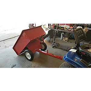 Haul Master 10 Cu. Ft Dump Tilt Trailer Cart for Lawn Garden with Removable Tailgate 600 lb Capacity