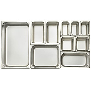 Winco SPJL-606 Anti-Jamming Steam Pan, 44202 by 6-Inch, Standard Weight,Stainless Steel,Medium