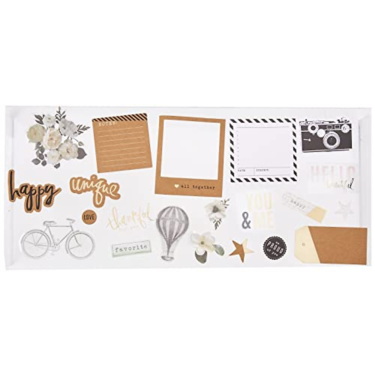 American Crafts Heidi Swapp Magnolia Lane Embellishment 54 Piece Ephemera