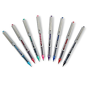 Uniball UB157 Fine Point Roller Ball Pens - Box of 12 - Purple