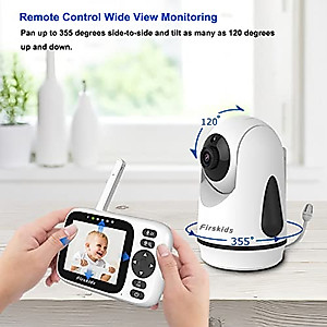 Firskids Baby Monitor with Camera and Audio,No WiFi Required,3.2" Baby Video Monitor, Long Range, Easy to Use, 2-Way Talk, VOX, Night Vision, Suitable for Baby Monitoring and Elderly Care