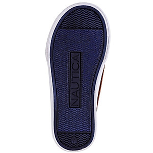 Nautica Kids Boys Loafers Casual One Strap Boat Shoes for Toddler Little Kid-Little River-Tan Pebbled Pu Size-10