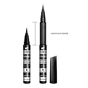 Kokie Retractable Liquid Eyeliner, Pointed Felt Tip, Waterproof & Smudge Free, Long-lasting, Vegan, Cruelty-Free