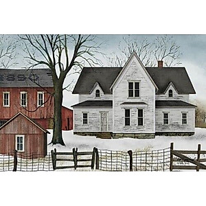 for Canvas Print 1890 Farmstead 12"x18" Winter Farm Area Home & Garden