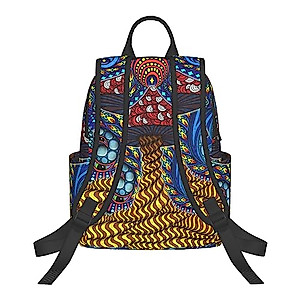 Supdreamc Psychedelic Mushroom Art Daypack Backpack Durable Polyester Multipurpose Anti-Theft Shoulder Bag Big Capacity Gym Outdoor Hiking Backpack With Smooth Zippers