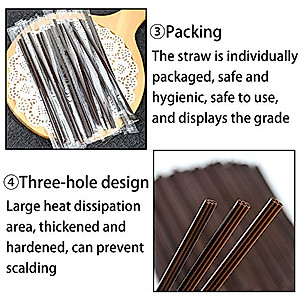 Coffee Stirrers Sticks 400 Individually Wrapped 6.7in，Disposable coffee straw stirring rod，Coffee Straw，Disposable Plastic Drink Stirrer Sticks Health and Safety Three-hole coffee straw