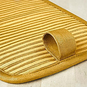 KitchenAid Beacon Two-Tone Non-Slip Pot Holder Set, Majestic Yellow, 7"x10", 2 Piece