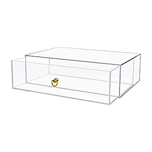 Creative Planet Acrylic Drawer Organizer Storage Drawers for Jewelry Makeup Hair Accessories Cosmetics Sunglasses Toiletries by Creative Planet Thoughtful Gift for Women, Girls (Transparent)