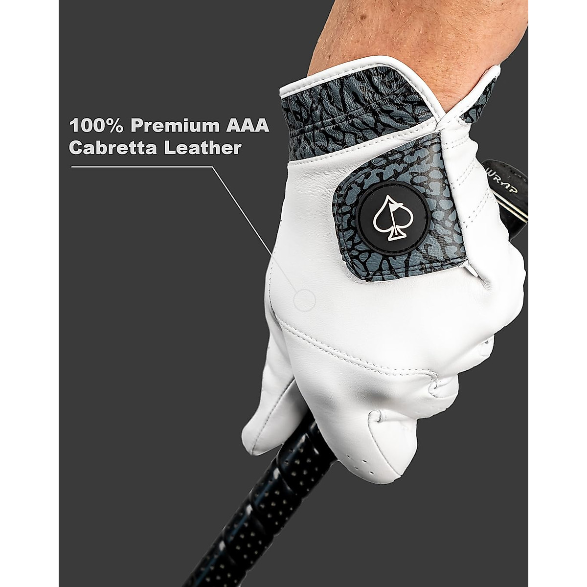 Pins & Aces - Vivid Camo Golf Glove Design - Premium AAA Cabretta Leather, Long-Lasting Durable Tour Glove for Men or Women - Premium Leather Golf Glove Left & Right Hand (Medium/Large, Right)