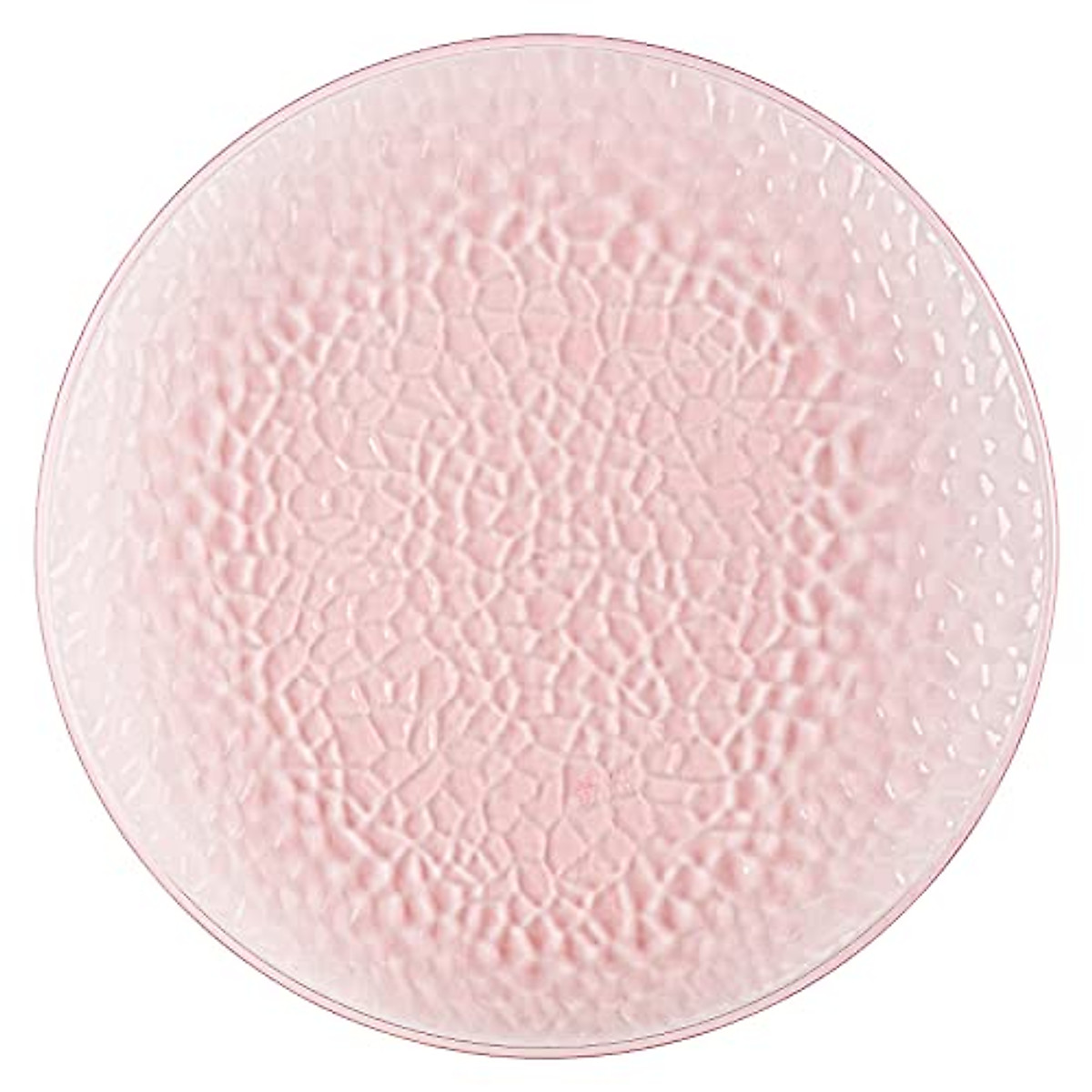 PLASTICPRO [Pink Hammered 8 Pack] 13'' Charger Plates Pink Hammered Plastic Heavy Duty Disposable Dinner Chargers Serveware Dishes Platters Tableware for Parties, Weddings & More