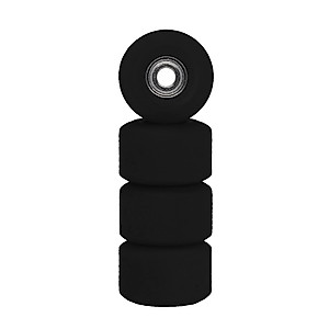 Teak Tuning Apex 61D Urethane Fingerboard Wheels - New Street Shape, 7.7mm Diameter - Ultra Spin Bearings - Made in The USA - Pitch Black Colorway