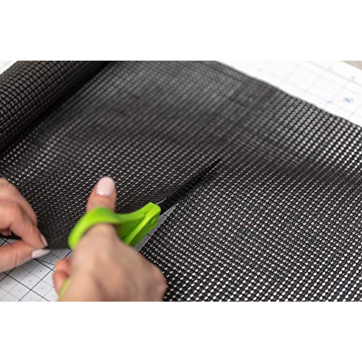 EasyLiner Select Grip Shelf Liner for Drawers & Cabinets - Easy to Install & Cut to Fit - Non Slip Non Adhesive Grip Shelf Liner Kitchen, Bathroom, Pantry - 12in. x 10ft.- 6 Roll Project Pack - Black