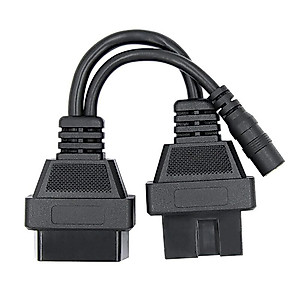 E-Car Connection 12 Pin OBD to 16 Pin OBD2 Diagnostic Adapter Cable for Mitsubishi and Hyundai Cars