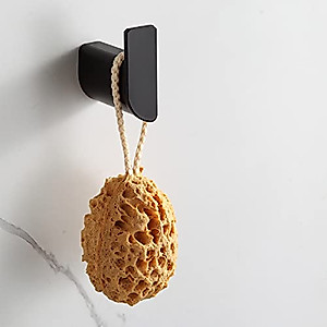 LUXJOY Bathroom Towel Hook Black, SUS304 Stainless Steel Robe Coat and Clothes Hook, Heavy Duty Waterproof Wall Hook for Bathroom & Kitchen, Wall Mounted Matte Black