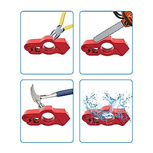 Lock Motorcycle, Heavy Duty Anti Theft Adjustable Bike Handlebar Lock with 2 Keys Protect Your Motorcycle Street ATV Red