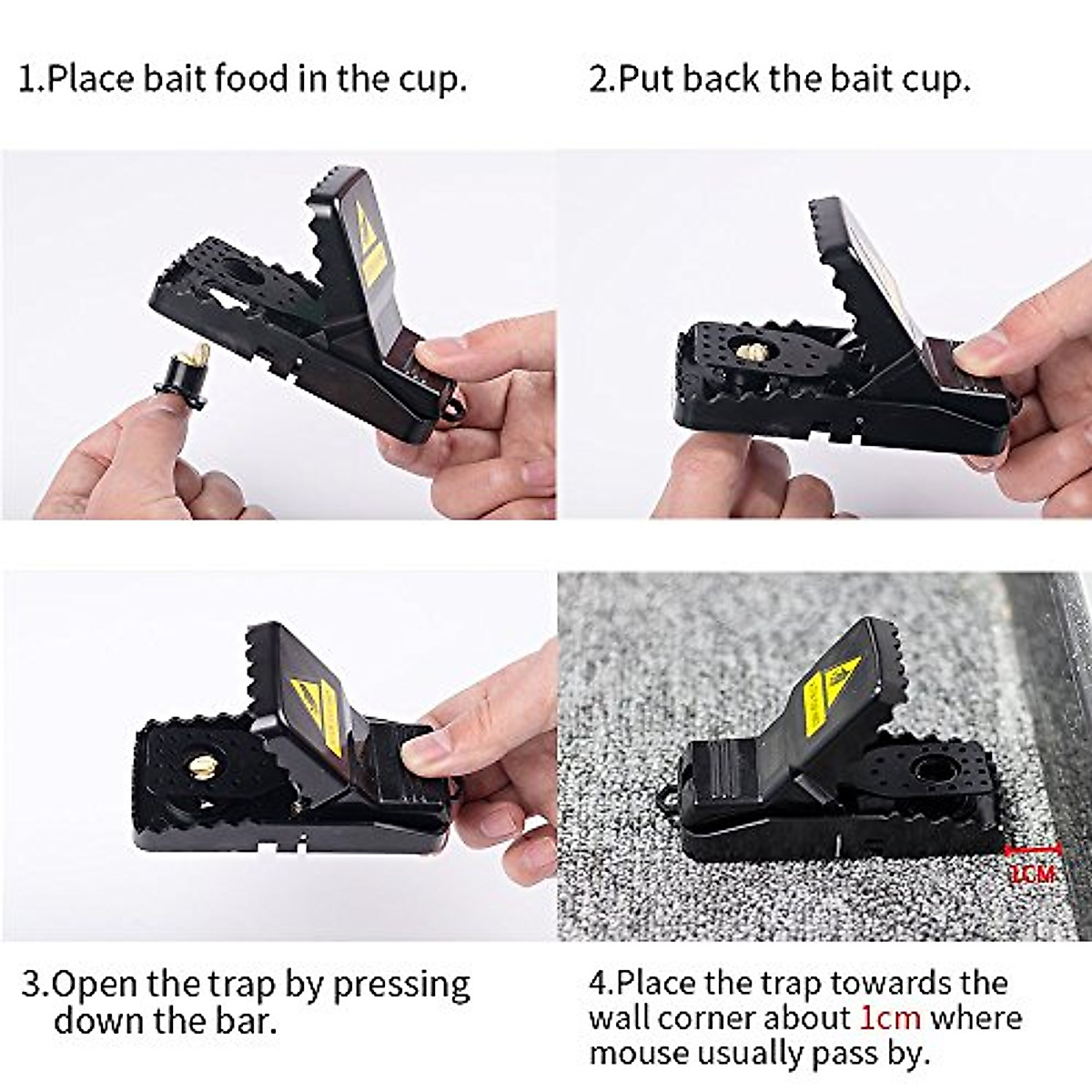 Mouse Trap, Mice Traps That Work Best Snap Traps for Small Mice and Mouse Outdoor Indoor Quick Kill and Reusable Mouse Traps 6 Pack