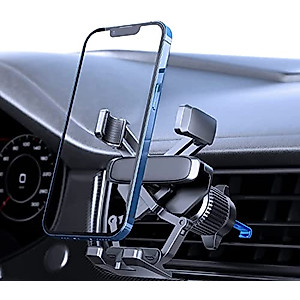 Phone Mount for Car Phone Holder [Upgraded Metal Hook Clip] Gravity Phone Holder Car Mount for iPhone Air Vent Clip Auto Lock Car Cell Phone Holder Mount Cradle in Vehicle Fit for Smartphone