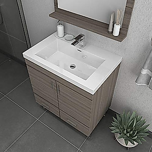 Alya Bath Ripley Bathroom Vanity, 30", Gray