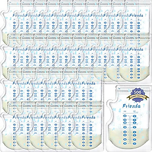 Sherr 500 Count Breastmilk Storage Bags 8 oz Breast Milk Storing Freezer Bags for Breastfeeding with Pour Spout Thickened Design Leak Proof Double Seal Self Standing Breastfeeding Storing Bags