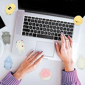 Satkago Mochi Squishys Toys, Easter Party Favors 25pcs Mini Kawaii Squishies, Easter Basket Stuffers Fillers Treasure Box Toys for Classroom Supplies, Birthday Easter Gifts for Kids Teens Boys Girls