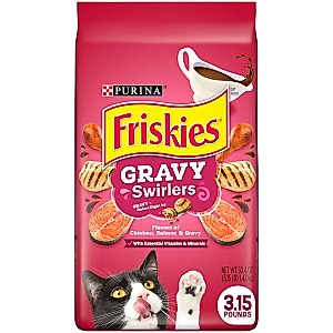 Purina Friskies Dry Cat Food, Gravy Swirlers - 3.15 lb. Bag