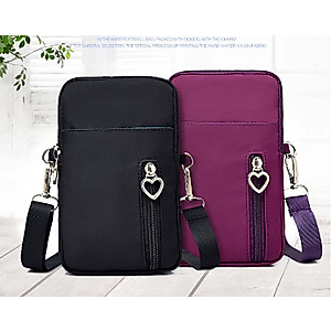 Cell Phone Purse Armband Small Crossbody Wallet Bag for Samsung Galaxy A53 5G A52 A51 A33 S21 FE S20 FE S22+ S10 Plus Note 10 iPhone 13 12 Pro Mini 11 Pro XR Pixel 6 4 XL Moto E OnePlus 9 (S, Purple)