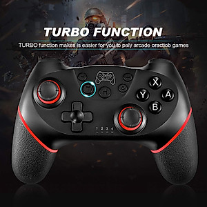 ASTARRY Controller for Switch, Wireless Pro Controller for Switch/Switch Lite/Switch OLED, Remote Gamepad with Joystick, Turbo Vibration, Ergonomic Non-Slip