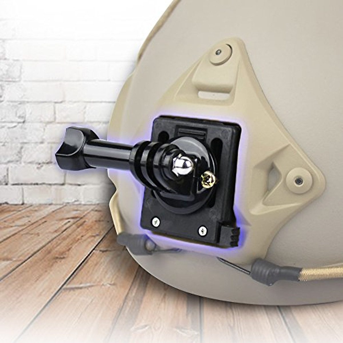 Tbest Helmet Fixed Mount, 90 Degree Rotation, for Camcorders, Cameras, SJCAM, YI Camera etc, Nylon & Plastic, Black, Helmet Camera Mount