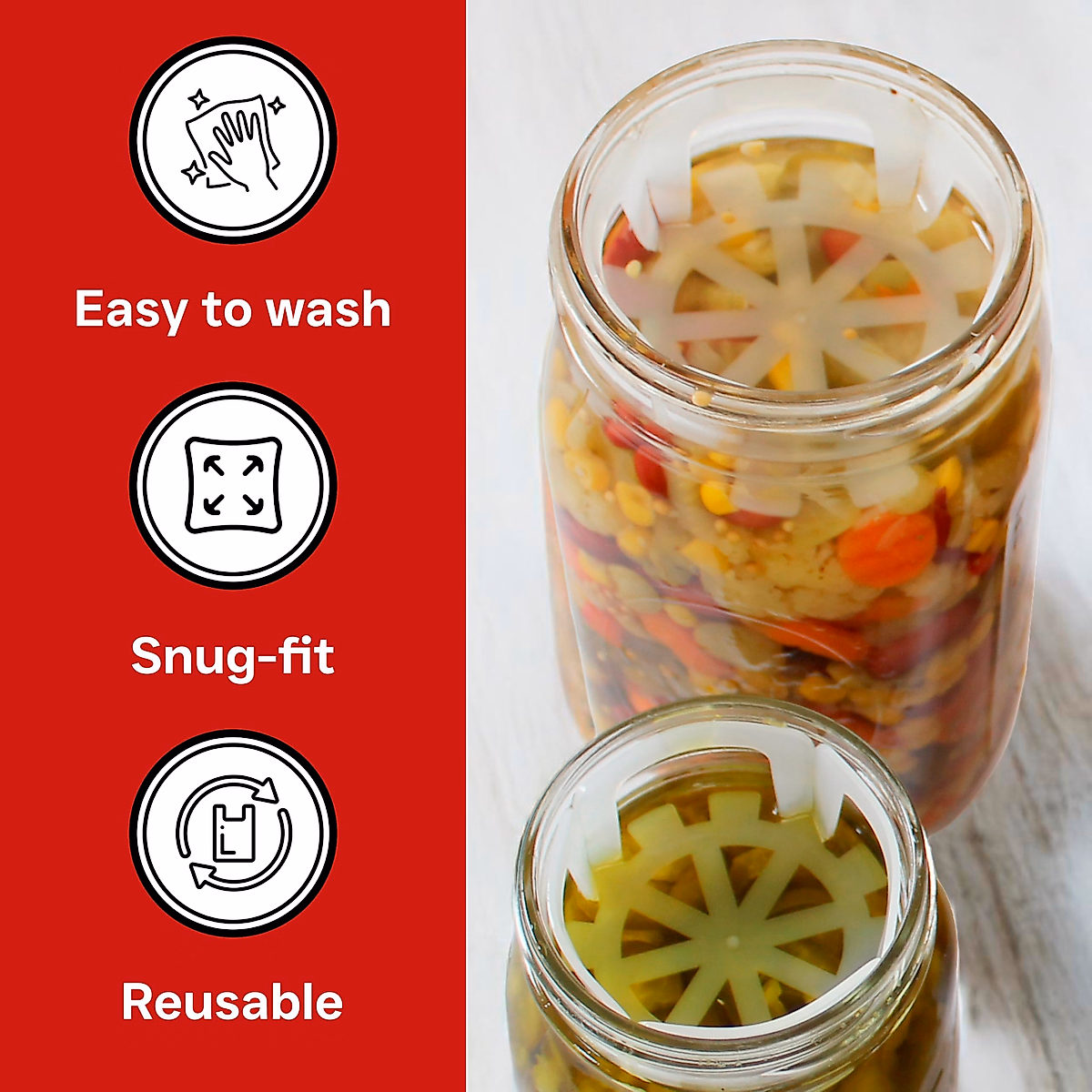 ViscoDisc Canning Buddies - Regular Mouth Mason Jar Inserts