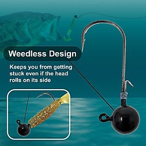 Reaction Tackle Tungsten Ball Jig - 1/8oz - 1/0 hook- Weedless