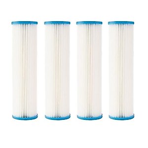 Original Watts Pack of 4 Filter (WPC0.35-975) 9.75"X2.75" 0.35 Micron Pleated Sediment Filters - Compatible to Watts Water Quality FM-0.35-975
