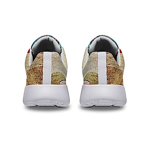 Puerto Rico Flag Shoes Men Women Puerto Rico Sneakers Breathable Running Sport Tennis Shoes 100% Boricua Gift White Size 8