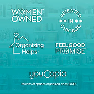 YouCopia UpSpace Water Bottle and Travel Mug Cabinet Organizer, Adjustable Storage Rack for Kitchen Organization, 3-Shelf