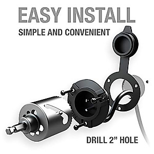 NOCO GCP1 15A AC Port Plug, 125V Power Inlet Socket, and Waterproof Electrical Outlet Receptacle Box with 16-Inch Integrated Outdoor Extension Cord