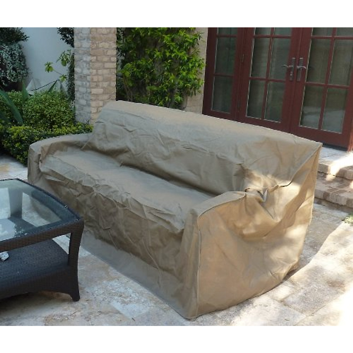 Over Sized Sofa Cover - Weatherproof Your Patio Furniture in Neutral Taupe 93.5" L x 45" D x 39" H