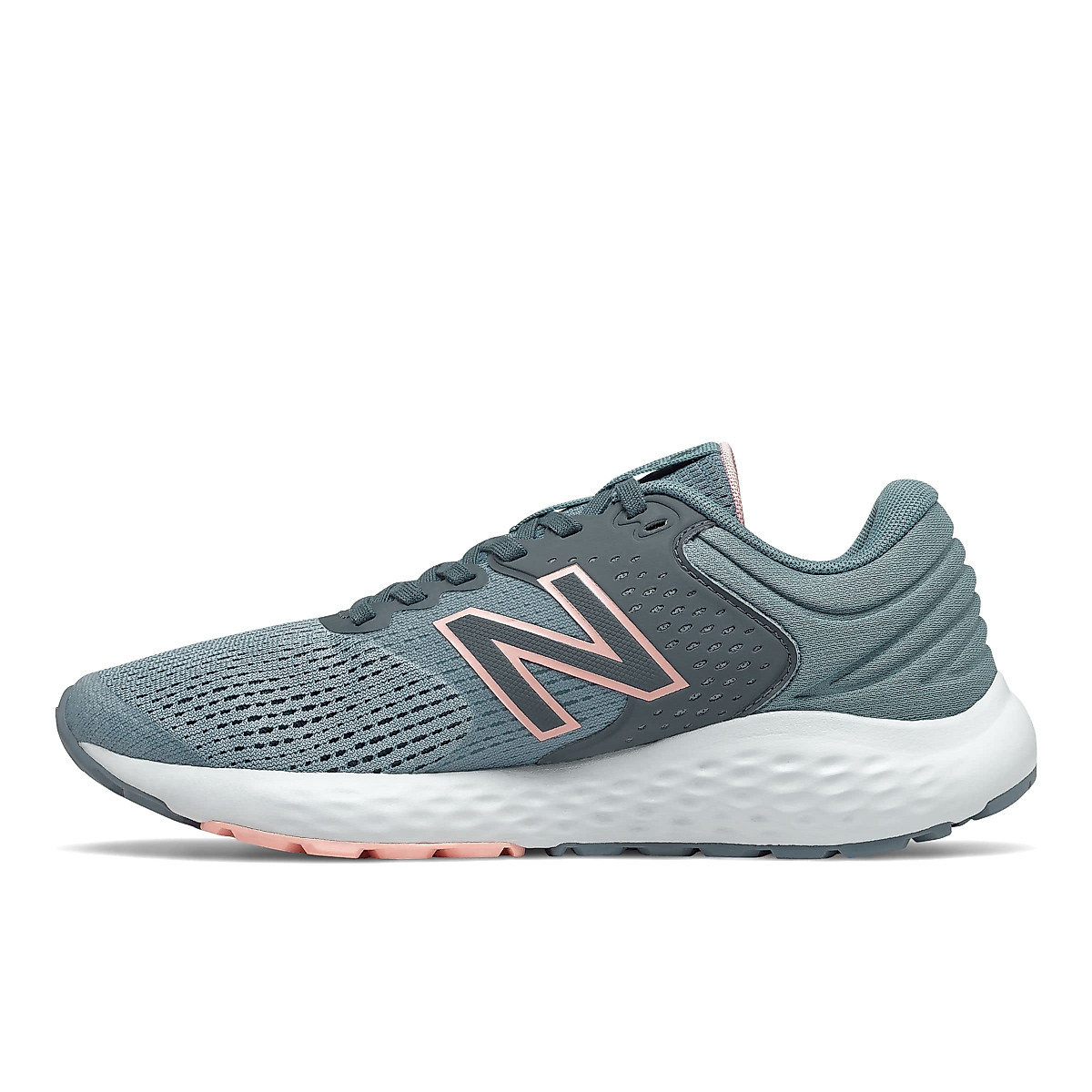 New Balance Women's 520 V7 Running Shoe, Grey/Silver/Teal, 8.5
