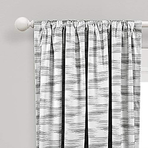 Lush Decor Baby Jungle Adventure Geo Blackout Window Curtain Single Panel, Gray