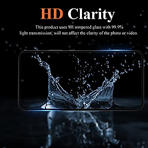 YWXTW 3 Pack for Samsung Galaxy S23 / S23 Plus Camera Lens Protector, 9H Tempered Glass S23/S23 Plus Camera Cover, Anti Scratch, Case Friendly