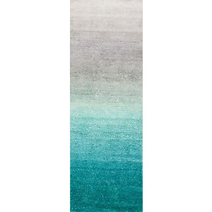 nuLOOM Handmade Ombre Shag Area Rug, 5x8, Turquoise