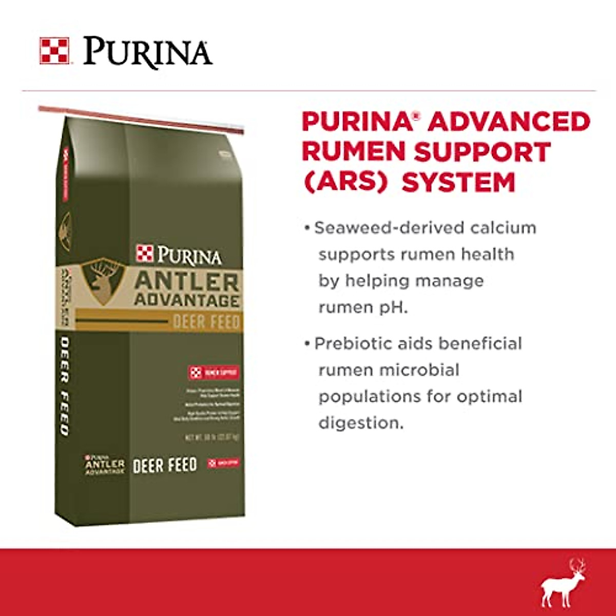 Purina | Antler Advantage Deer 20 ARS Deer Feed | 50 Pound (50 LB) Bag