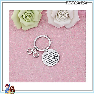FEELMEM Correctional Officer Prayer Jewelry A Correctional Officer's Guardian Angel Protect in Everything You Do Keychain Gift for Jailer Prison Guard (The Correctional)