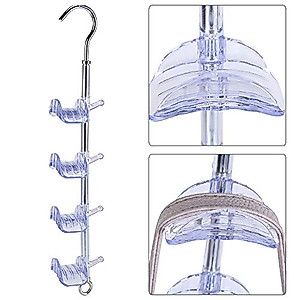 Purse Hanger for Closet, Hanging Storage Handbag Organizer for Belts, Accessories, Clothes, Handbags, Backpacks(Transparent)