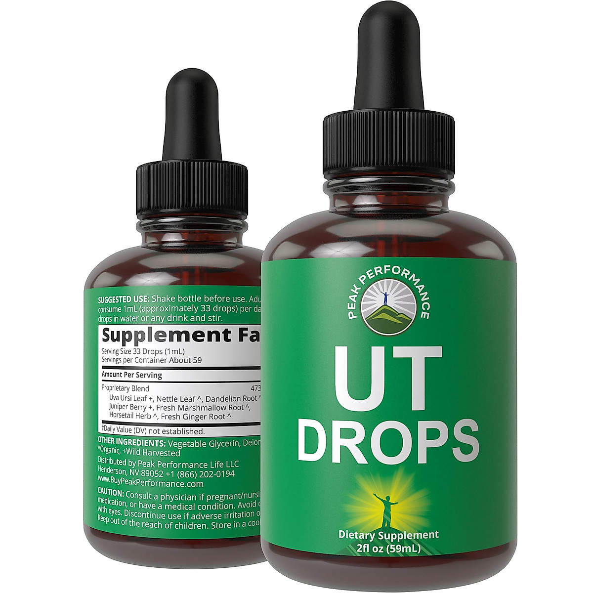 Urinary Tract Health UTI Herbal Treatment For Women. Vegan Kosher Bladder Relief Liquid Supplement Drop with Wild Harvested Uva Ursi Leaf, Organic Nettle Leaf & Dandelion Root, Juniper, Horsetail Herb