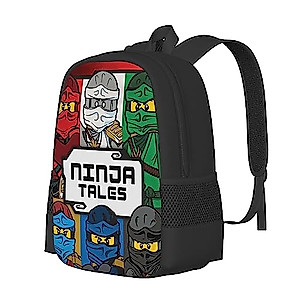 MILX Ninja Anime Backpack 3d Printing Character Pattern Backpack Cartoon Backpack Lightweight Backpack Casual Daypack Ninja Anime Fan Gift